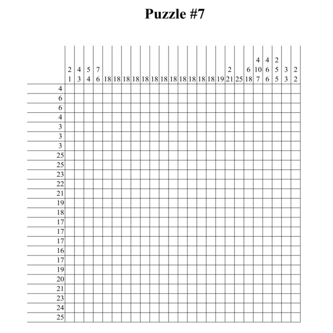 Nonogram Puzzle Printable Nonogram Puzzle Pic a Pix Game Paint by ...