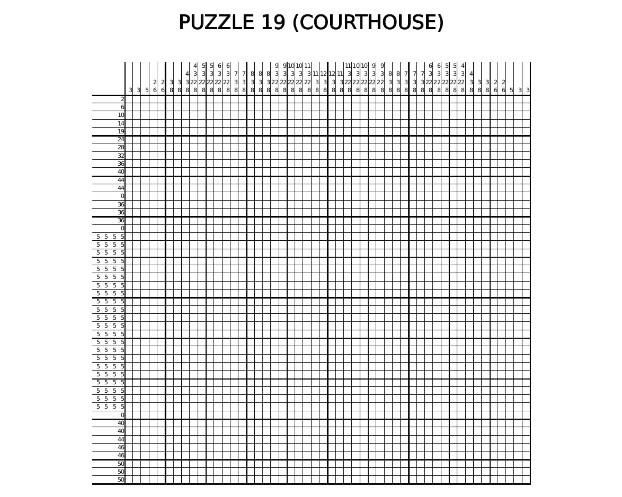 Nonogram Puzzle Printable Nonogram Puzzle Pic a Pix Game Paint by ...