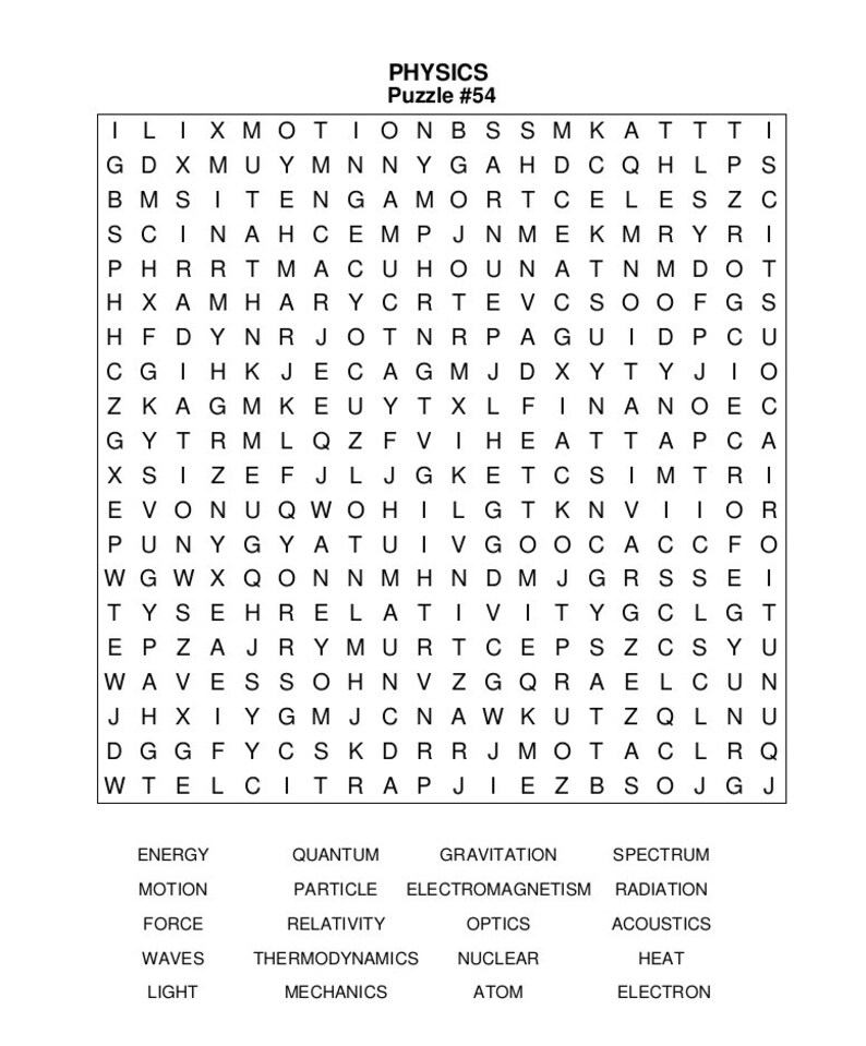 Word Search Puzzle Printable Word Search Printable Puzzle Activity ...