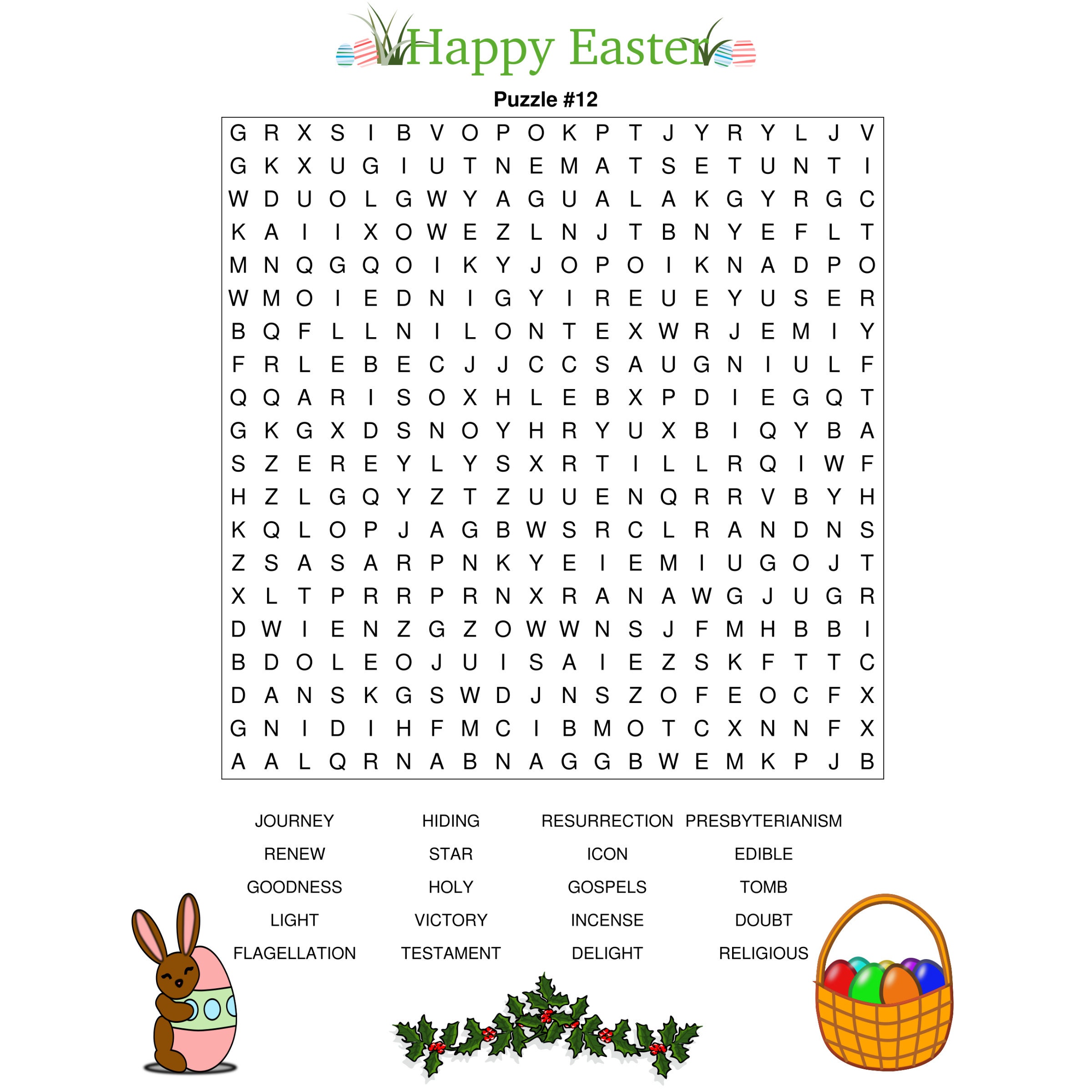 Easter Word Search Puzzle Printable Easter Coloring Pages Printable ...
