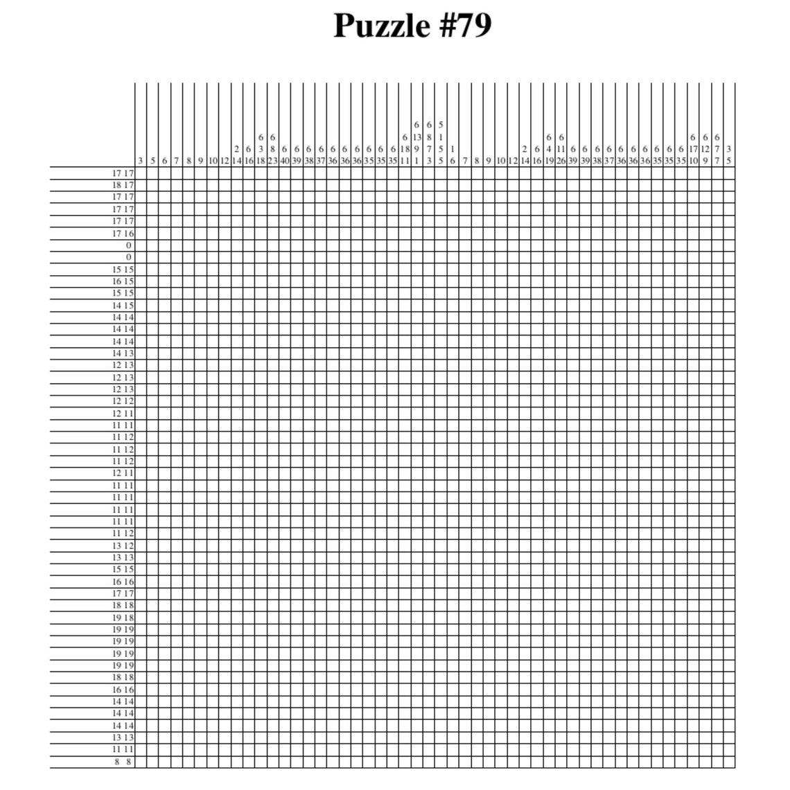 Nonogram Puzzle Printable Nonogram Puzzle Pic a Pix Game Paint by ...