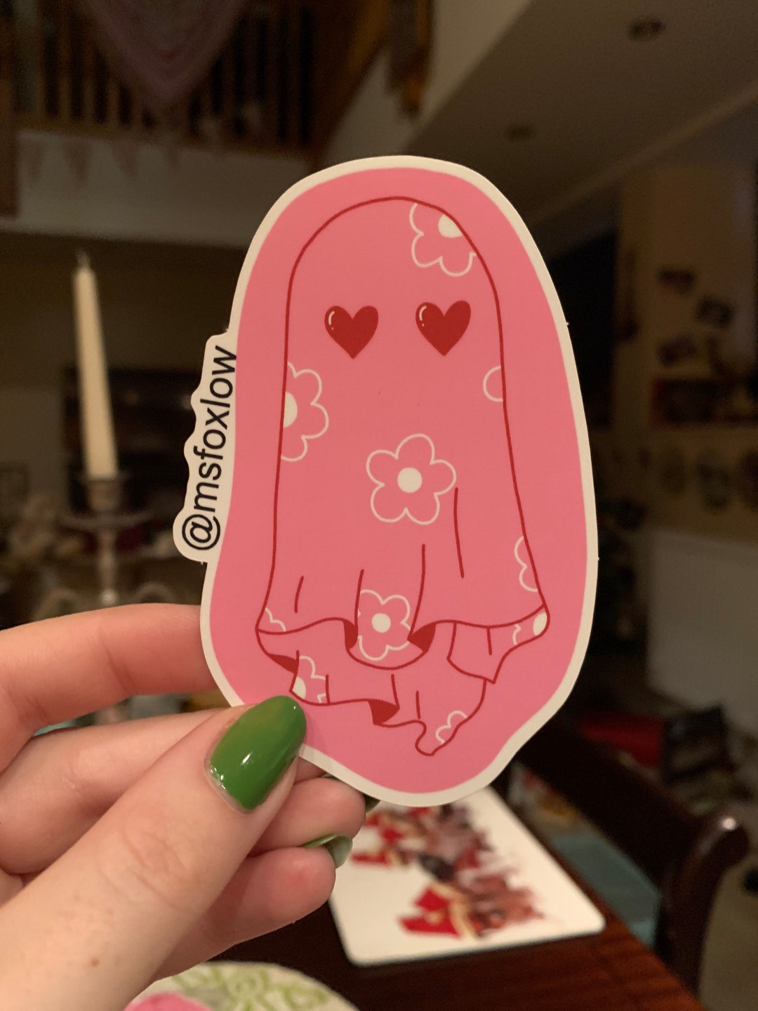 Retro Ghost Sticker - Etsy