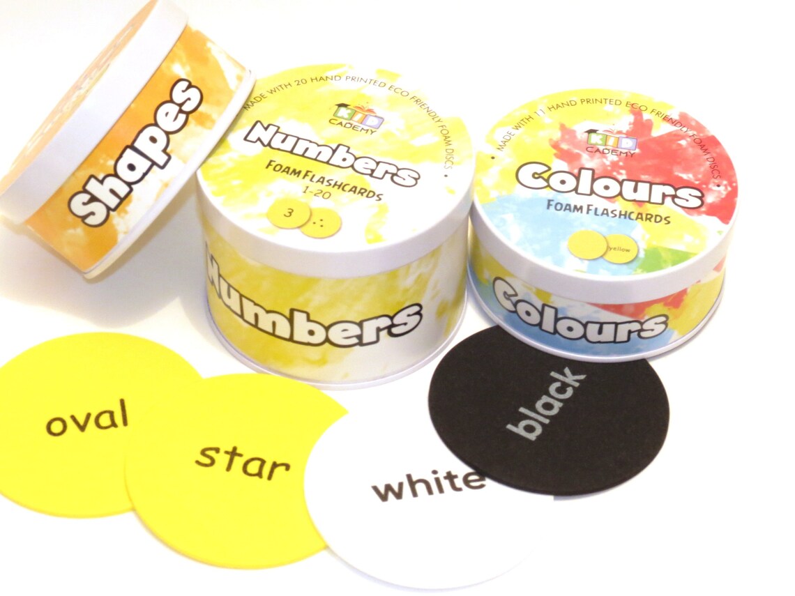 Numbers, Colours & Shapes Foam Flashcards Multipack - Etsy