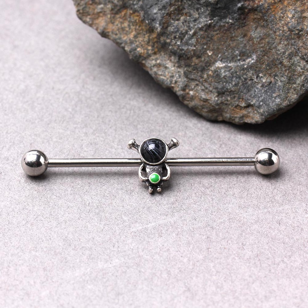 316L Stainless Steel Alien Holding Plant Industrial Barbell - Etsy