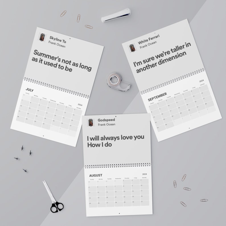 Frank Ocean Blond Calendar (2024) - Etsy