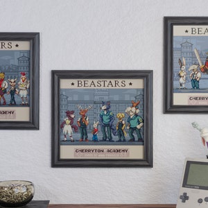BEASTARS Cherryton Academy 4 in 1 PACK Cross Stitch Patterns Original ...