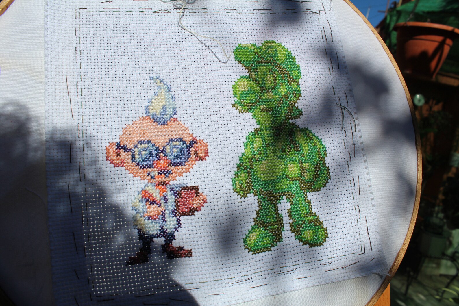 Luigi's Mansion 3: Gooigi & E. Gadd - Cross Stitch Pattern - Original ...