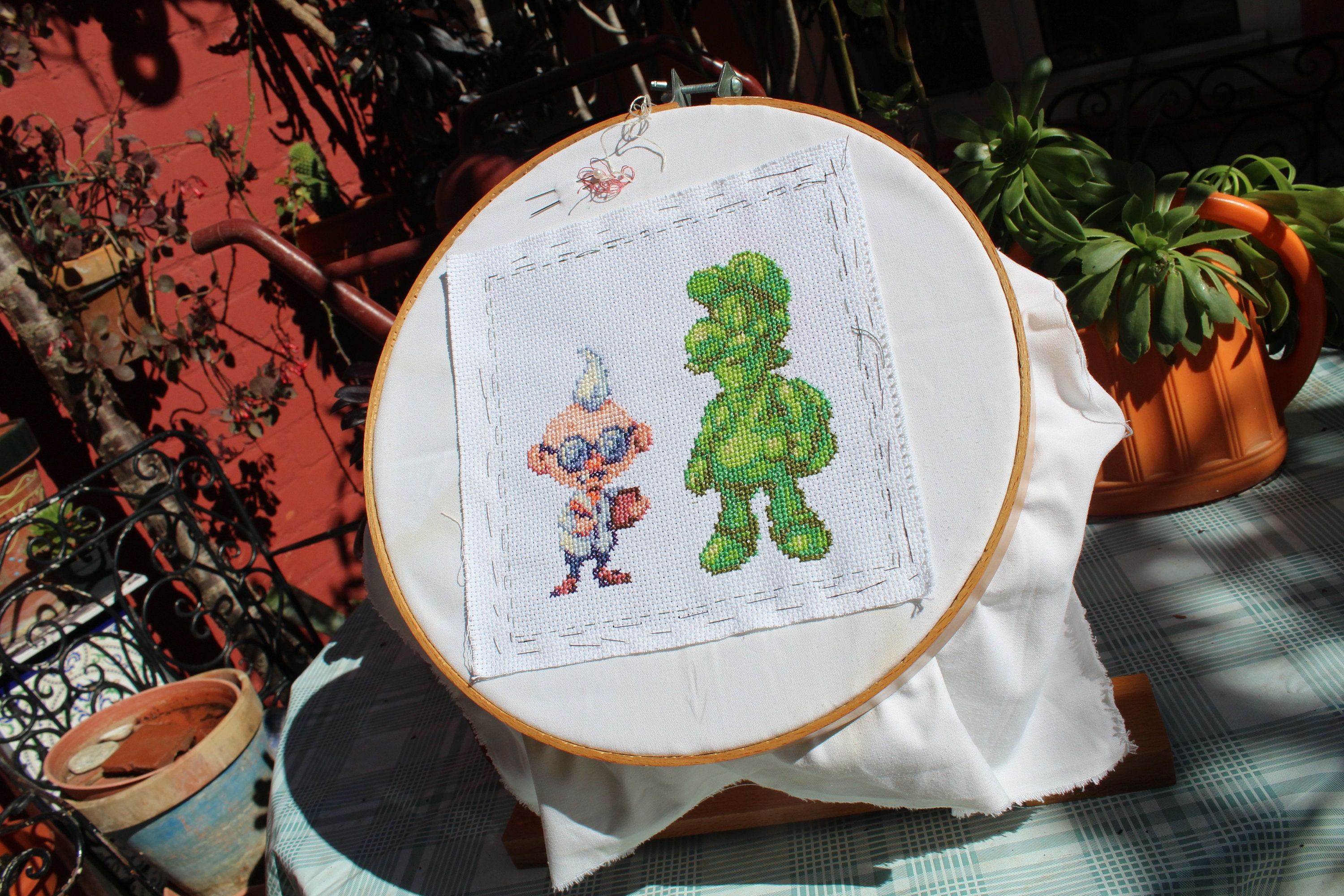 Luigi's Mansion 3: Gooigi & E. Gadd - Cross Stitch Pattern - Original ...