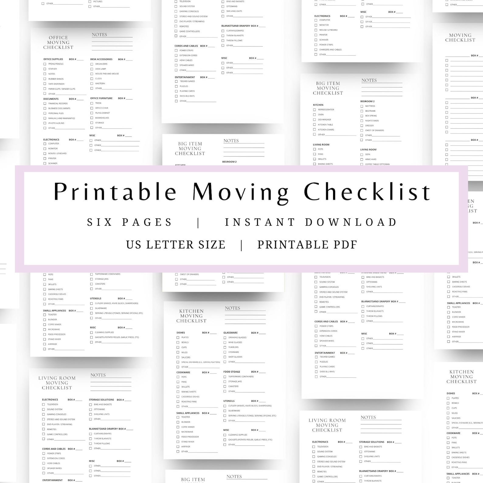 Room by Room Ultimate Moving Checklist Printable, Perfect Guide for New ...
