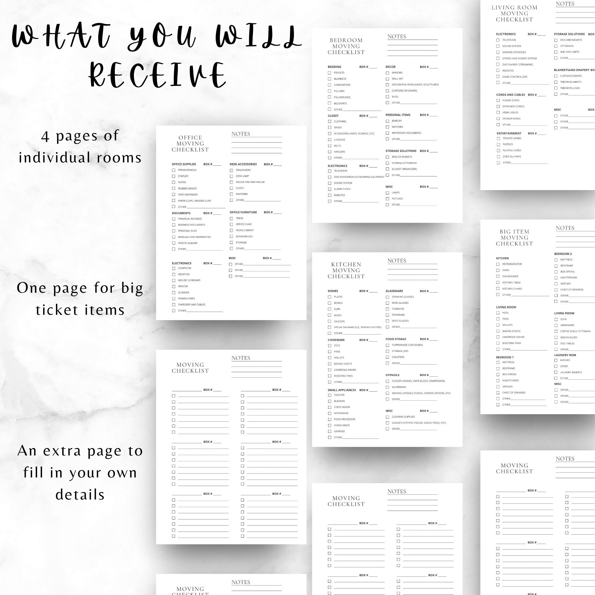 Room By Room Ultimate Moving Checklist Printable Perfect Guide For New
