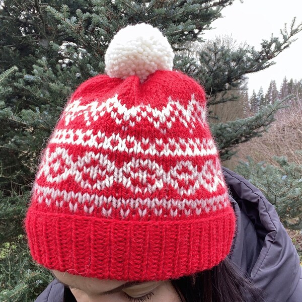 Fair Isle Beanie Hat - Etsy