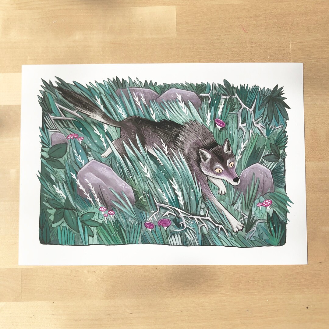 Wolf A4 Giclee Print - Etsy