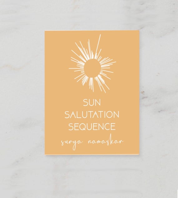 Sun Salutation Sequence Deck Yoga Cards Affirmation Cards - Etsy