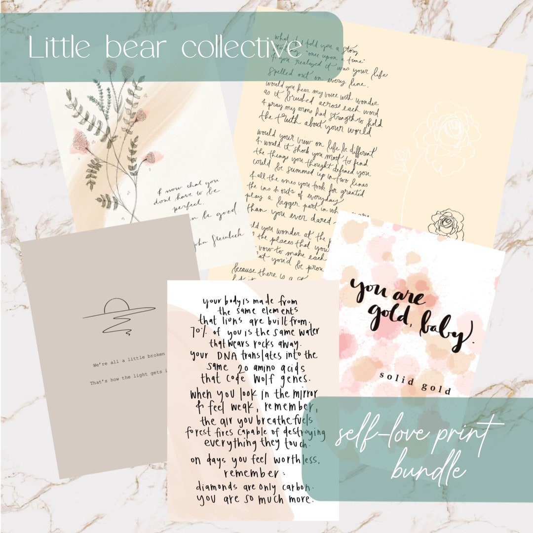Self Love Bundle - Self Love Quotes - Valentine’s Day Prints ...