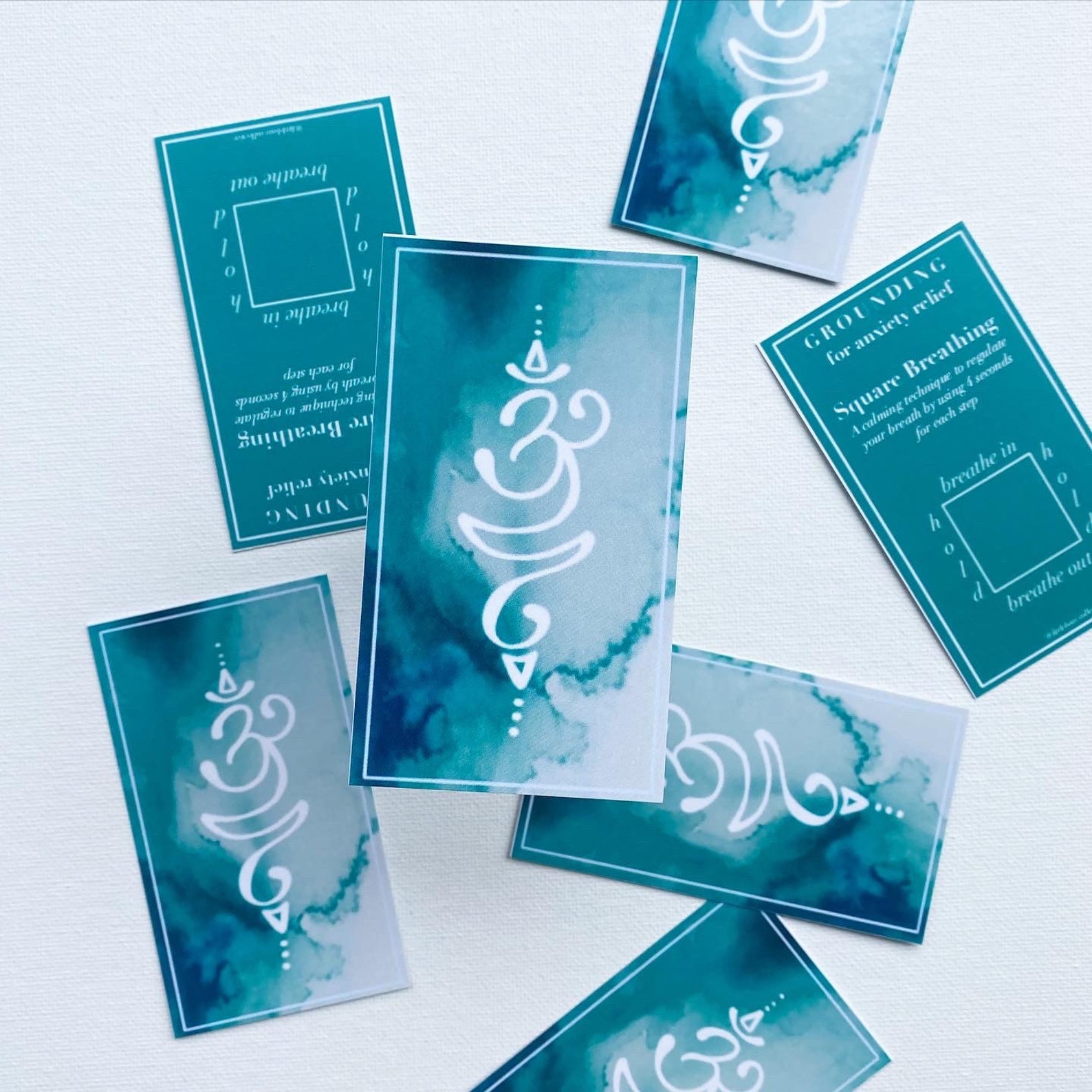 Grounding Cards — Square Breathing Anxiety Relief Cards — Coping Skills ...