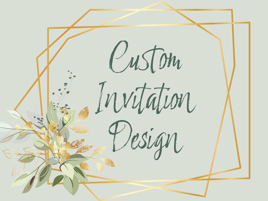 Custom Invitation Design, Invitation for Any Event - Etsy