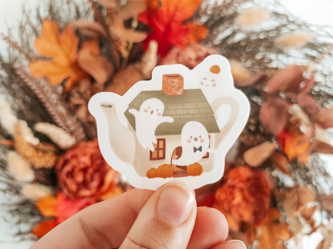 Ghost Teapot Sticker - Etsy