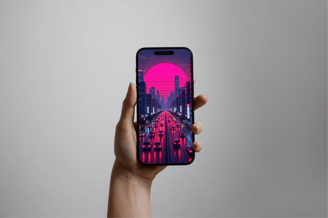 Neon Overdrive – Cyberpunk City Sunset Mobile Wallpaper - Etsy