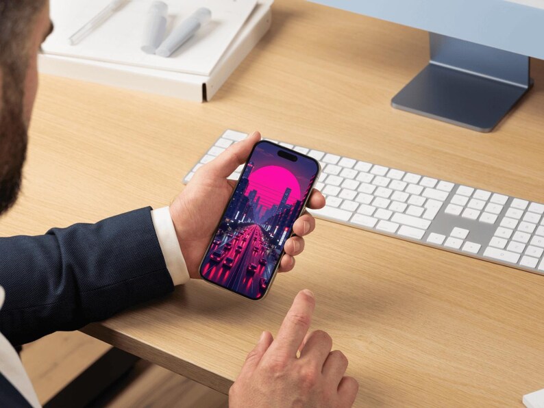 Neon Overdrive – Cyberpunk City Sunset Mobile Wallpaper - Etsy