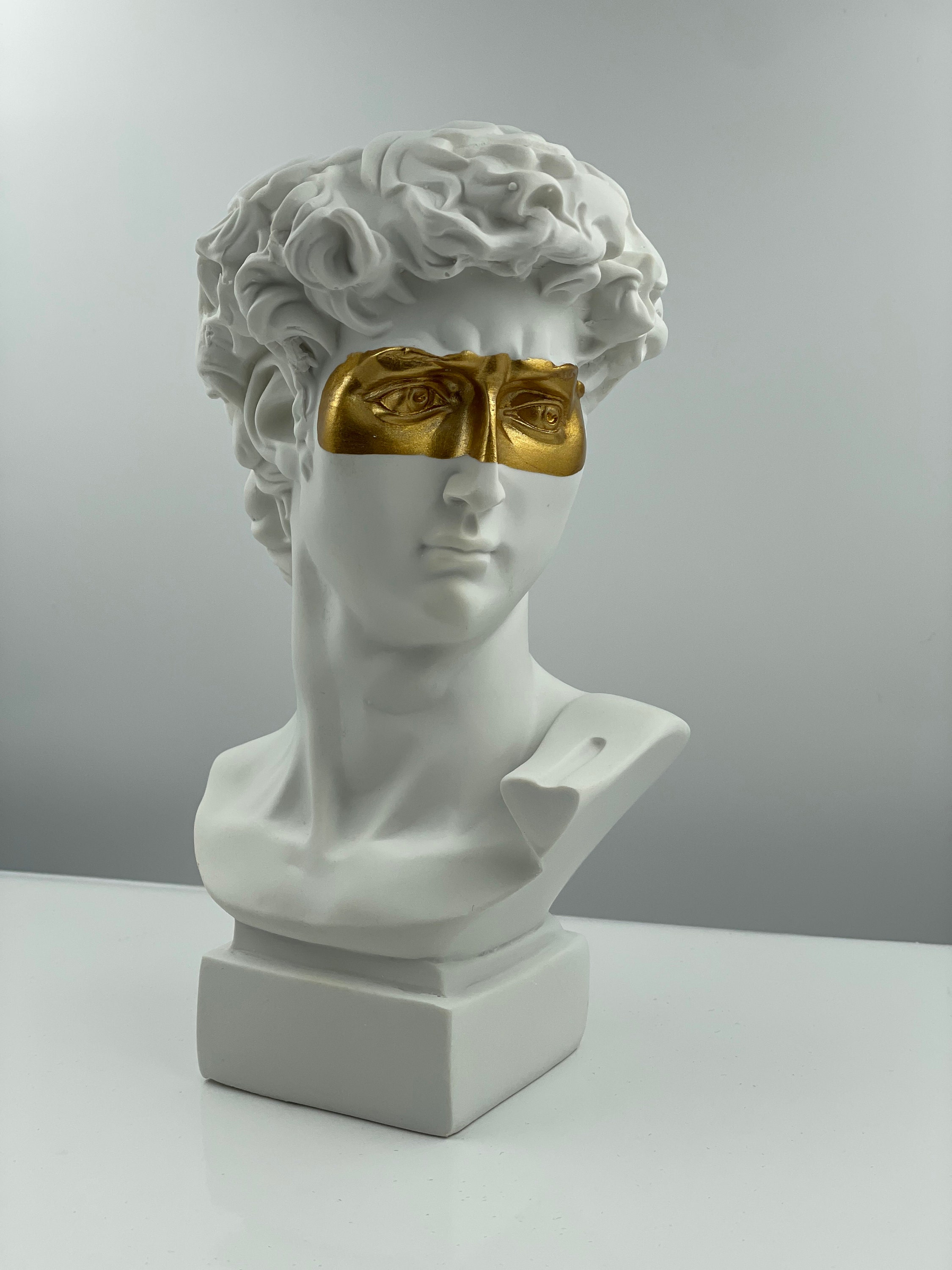 16cm David Statue Vase With Golden Mask - Etsy