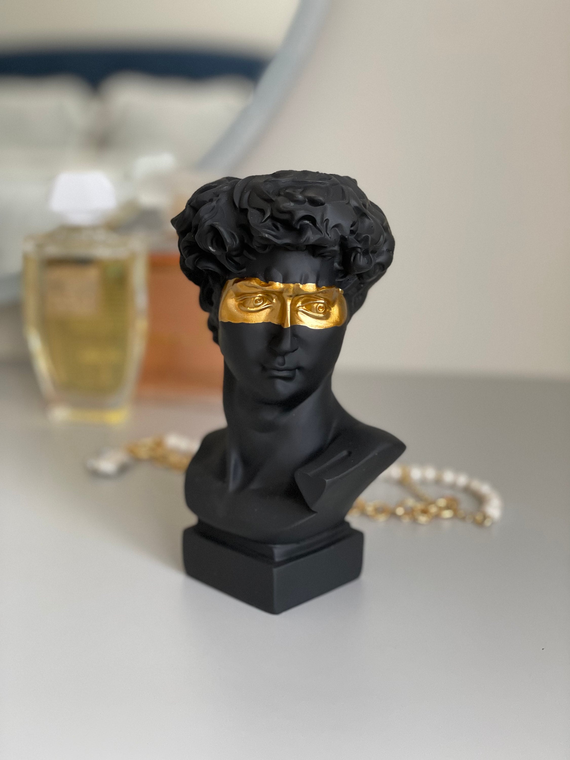 16cm David Statue Vase With Golden Mask - Etsy