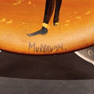 Vintage 1950s Bill Onus Painted Wood Plate Aboriginal Man With Spear ...