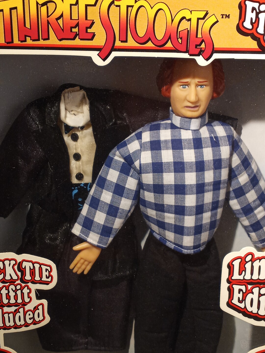 Vintage 1997 the Three Stooges Larry Figure, Black Tie Outfit (NIB) - Etsy