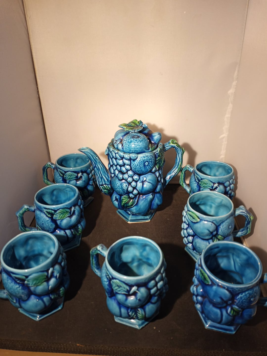 Vintage Inarco Blue Mood Indigo Condiment Set and Coffee Service Set - Etsy