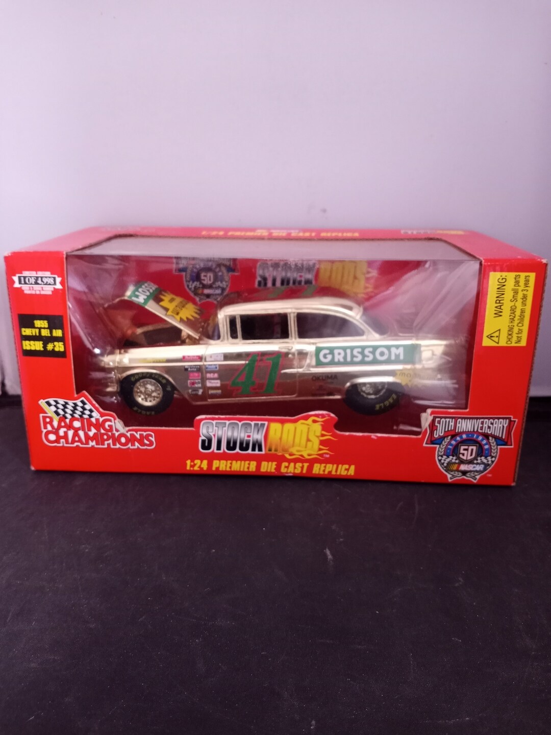 Vintage 1998 Racing Champions Stock Rods 41 Steve Grissom 1955 Chevy ...