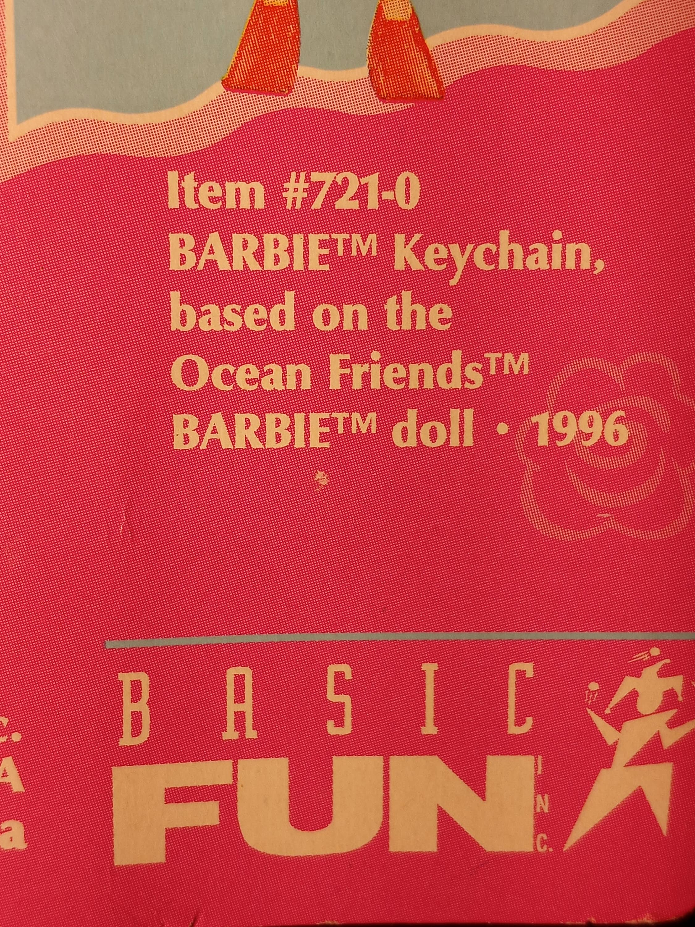 Vintage 1996 Barbie Key Chain Ocean Friends New in Original Package ...