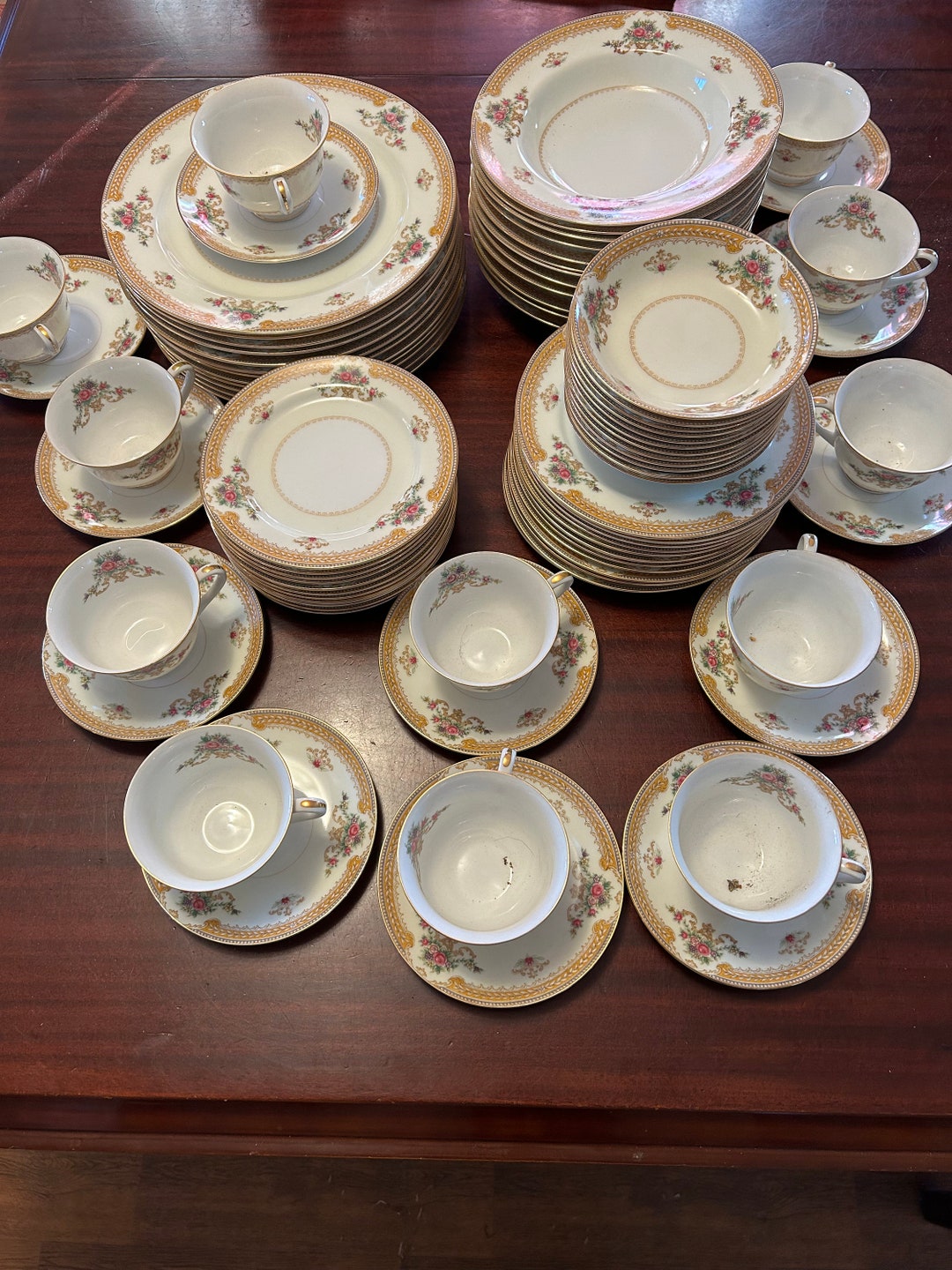 Vintage Kings Court 84 Pcs China Dinnerware Set Janice Pattern - Etsy