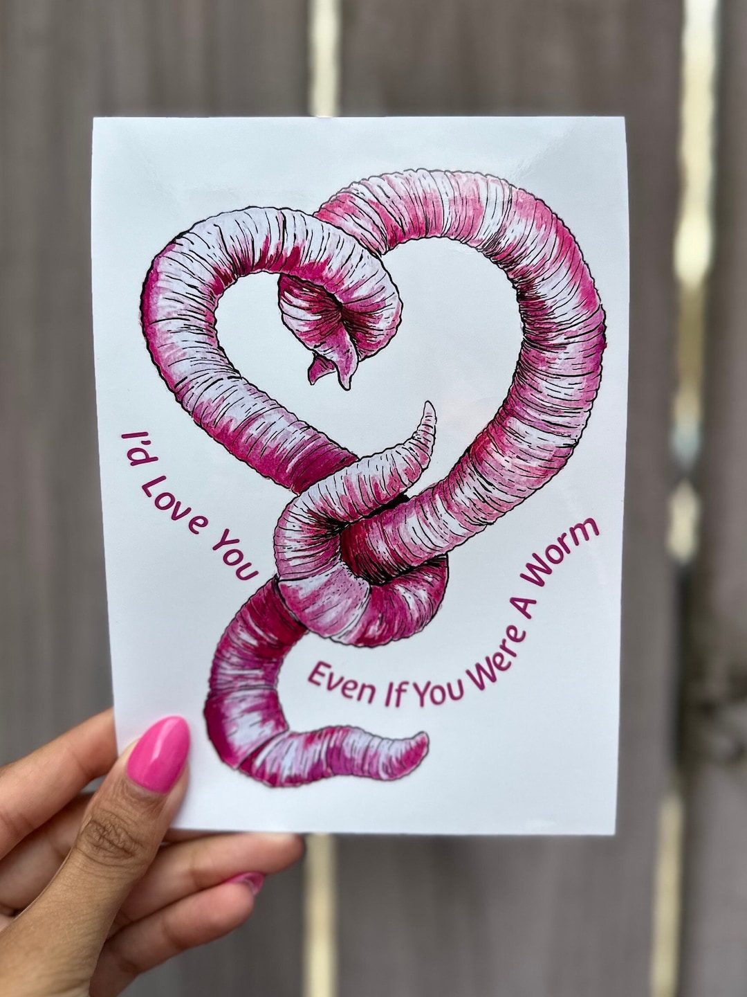 Worm Love Mini Print - Etsy