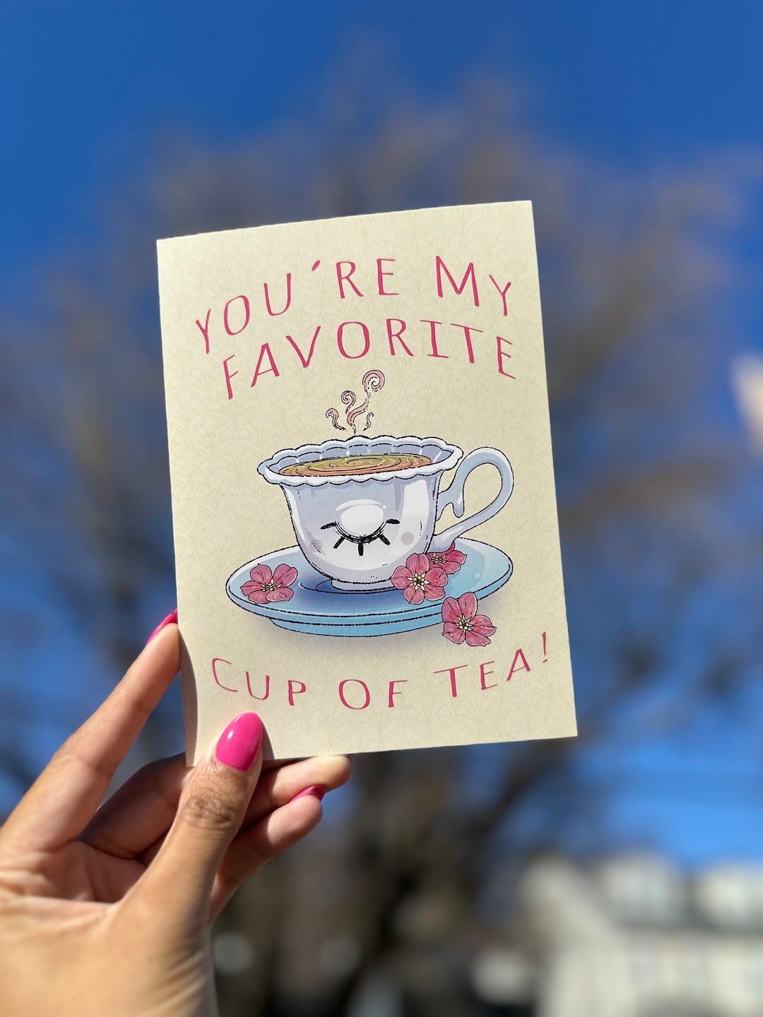Cup of Tea Greeting Card - Etsy