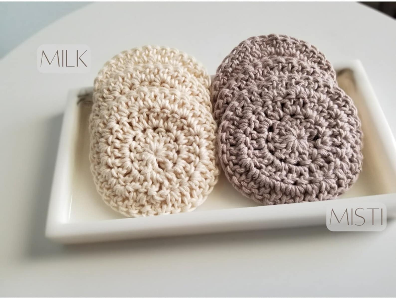 100% Organic Cotton Face Scrubs | Makeup Removers | Zero Waste - Etsy
