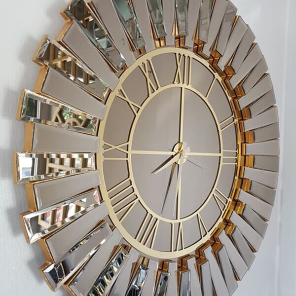 Mirrored Wall Clock - Etsy