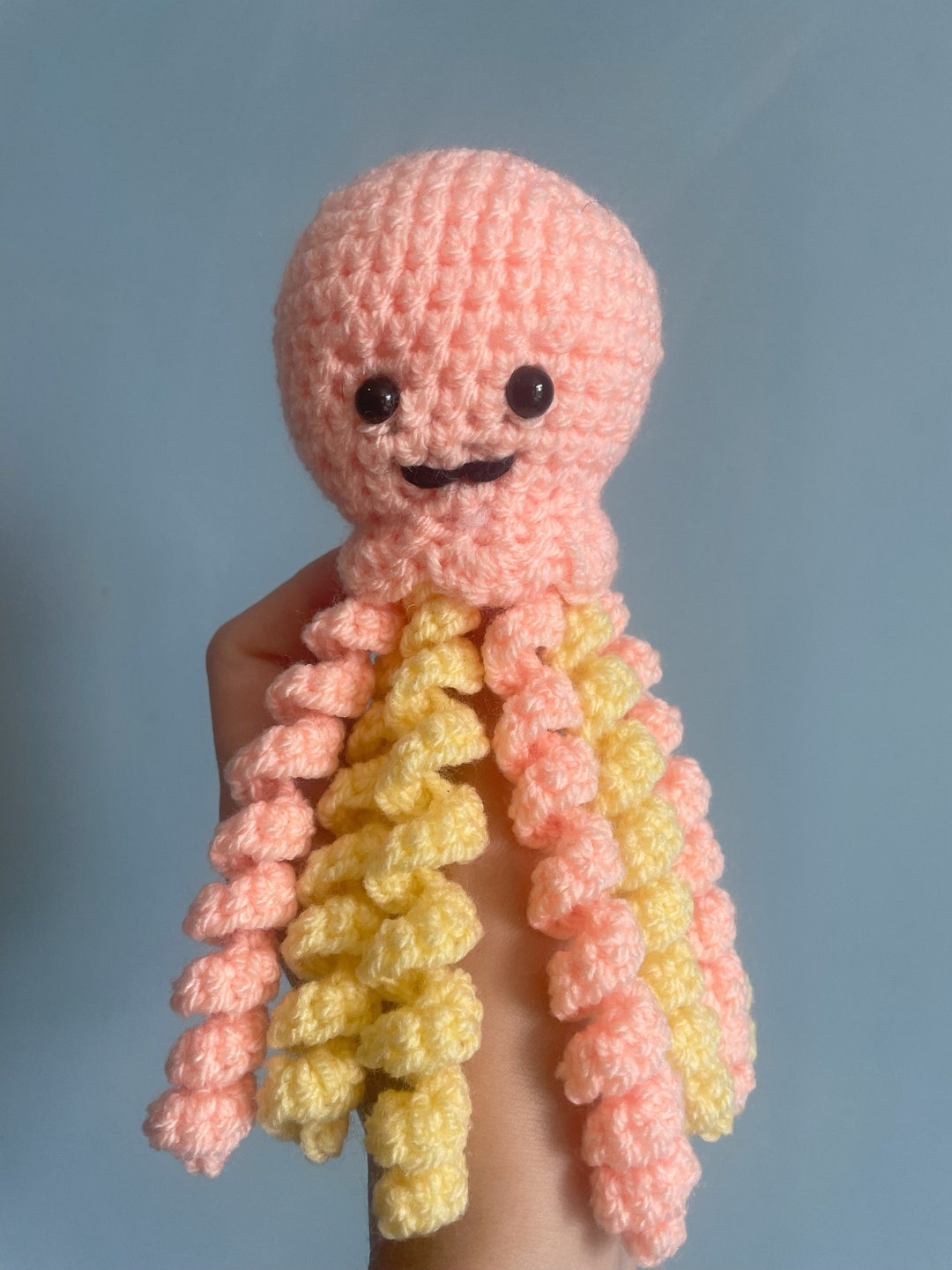 Peach and Lemon Handmade Crochet Jellyfish - Etsy