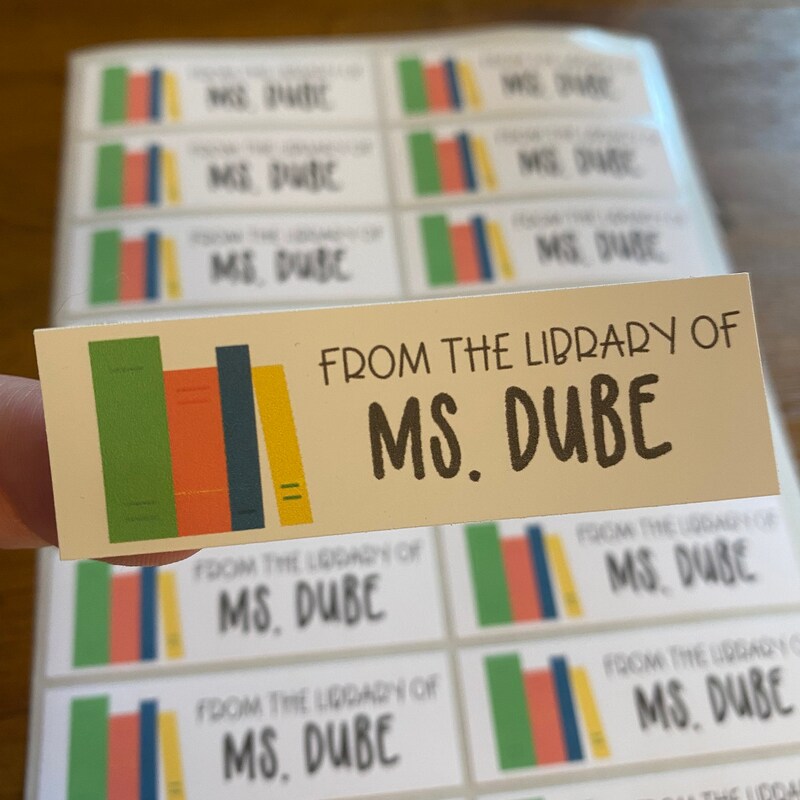 From the Library of Stickers - Etsy