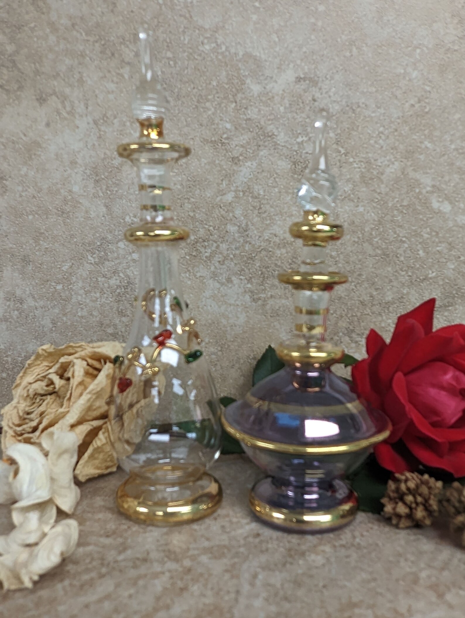 Egyptian Biblical Collection, Set of Two Perfume Bottles, Rose of ...