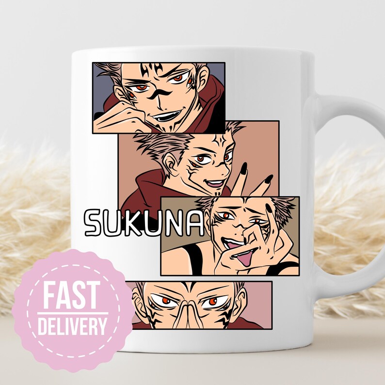 Sukuna Anime Mug: Manga Fan Gift, Otaku Coffee Cup - Etsy