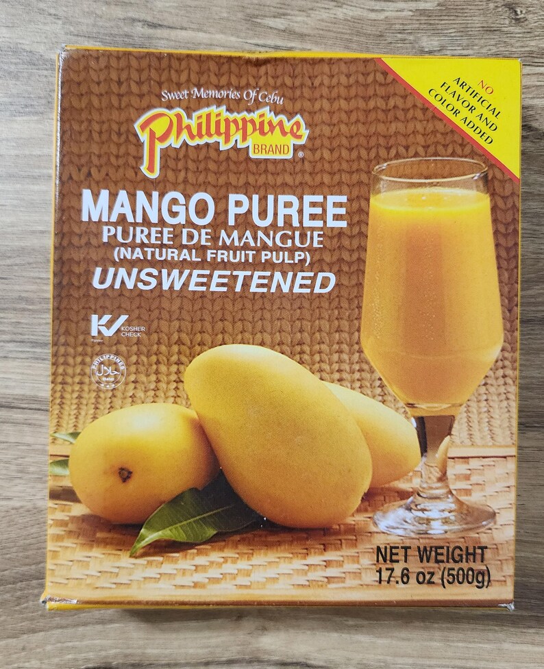 Philippine Mango Puree Unsweetened 500g - Etsy