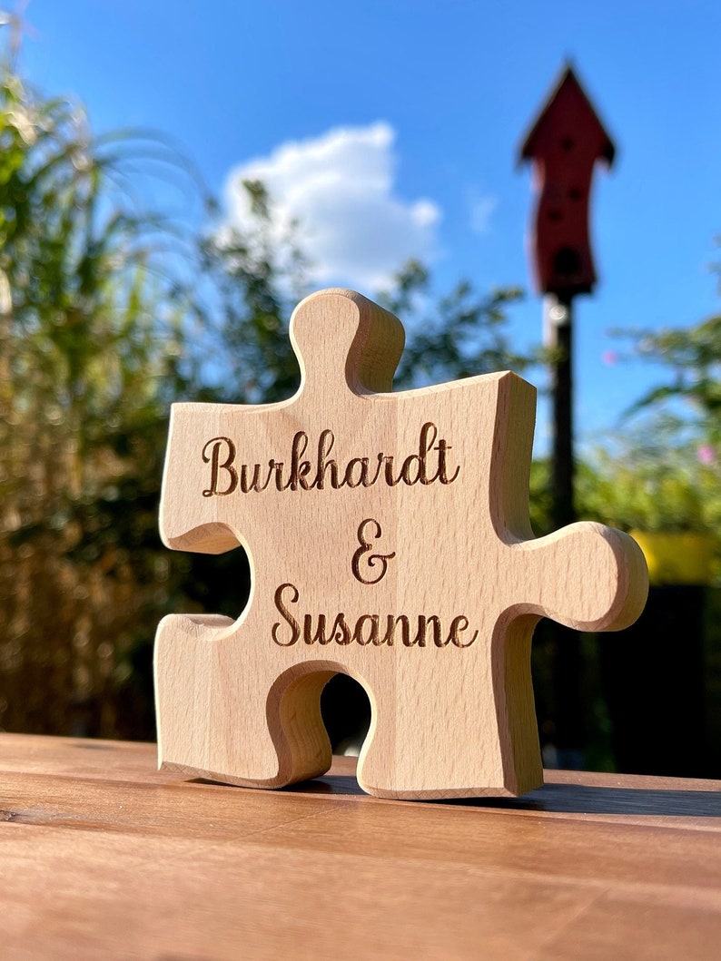 Puzzleteil Holz Hochzeit Geschenk personalisiert - Etsy.de