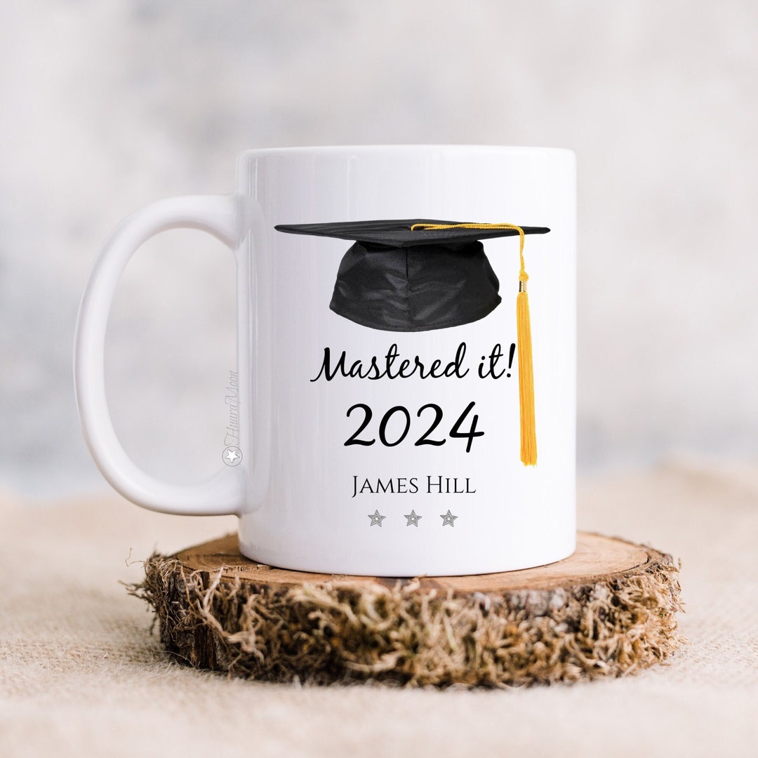 Mastered It Graduation Mug, Personalized Master Degree Mug, Custom ...