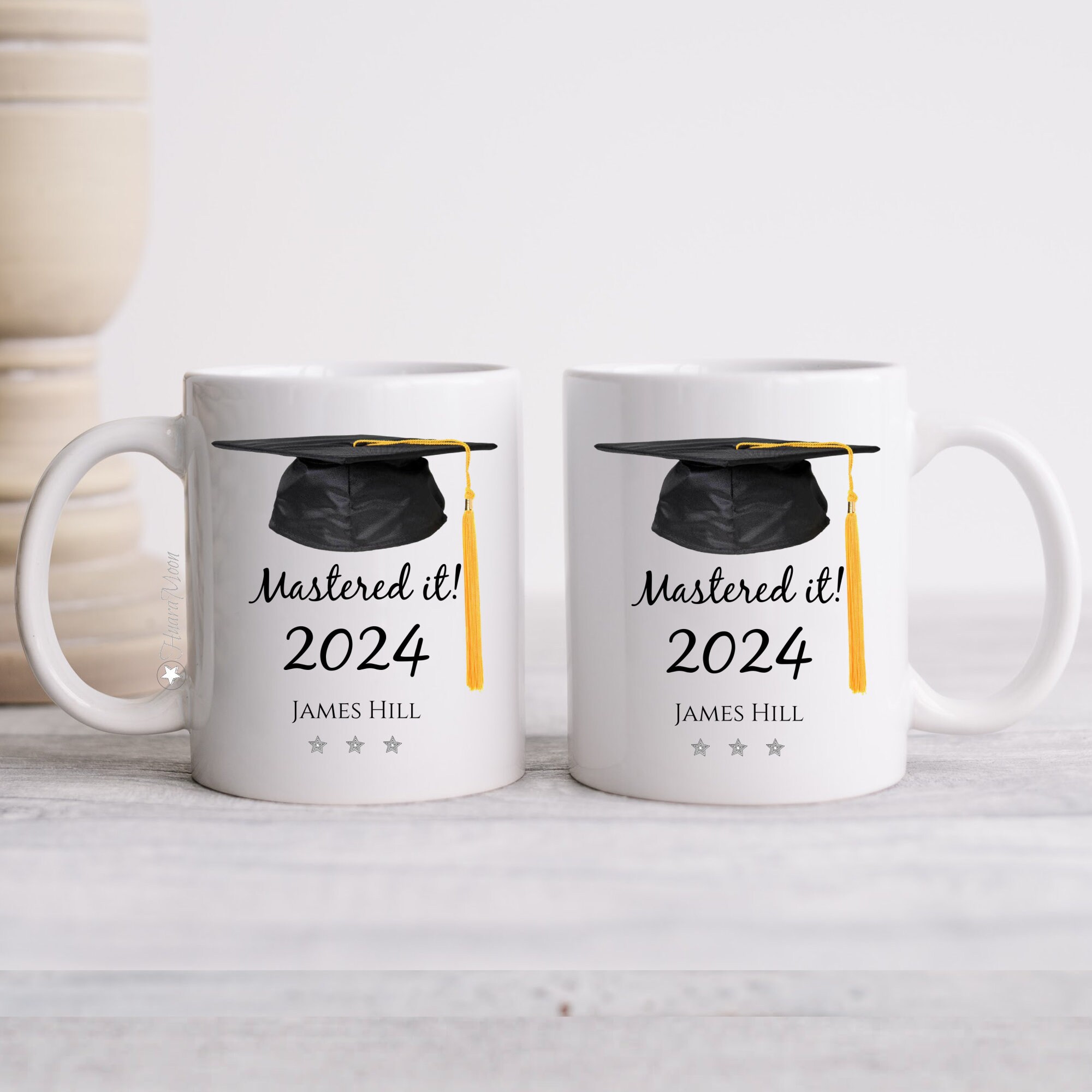 Mastered It Graduation Mug, Personalized Master Degree Mug, Custom ...
