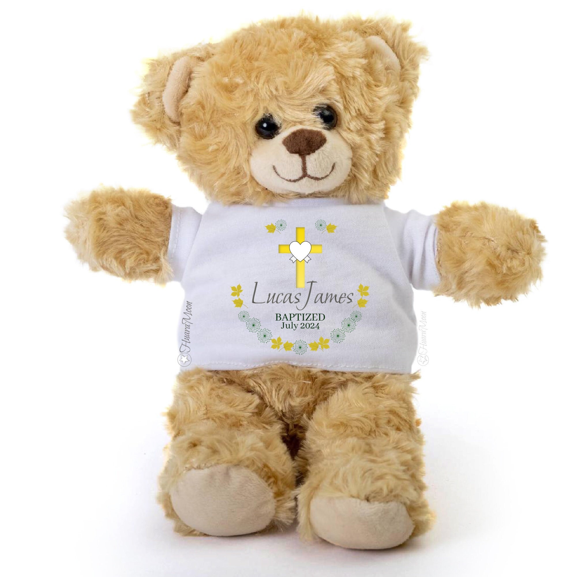 Baptism Teddy Bear, Personalized Christening Bear, Custom Baptism ...