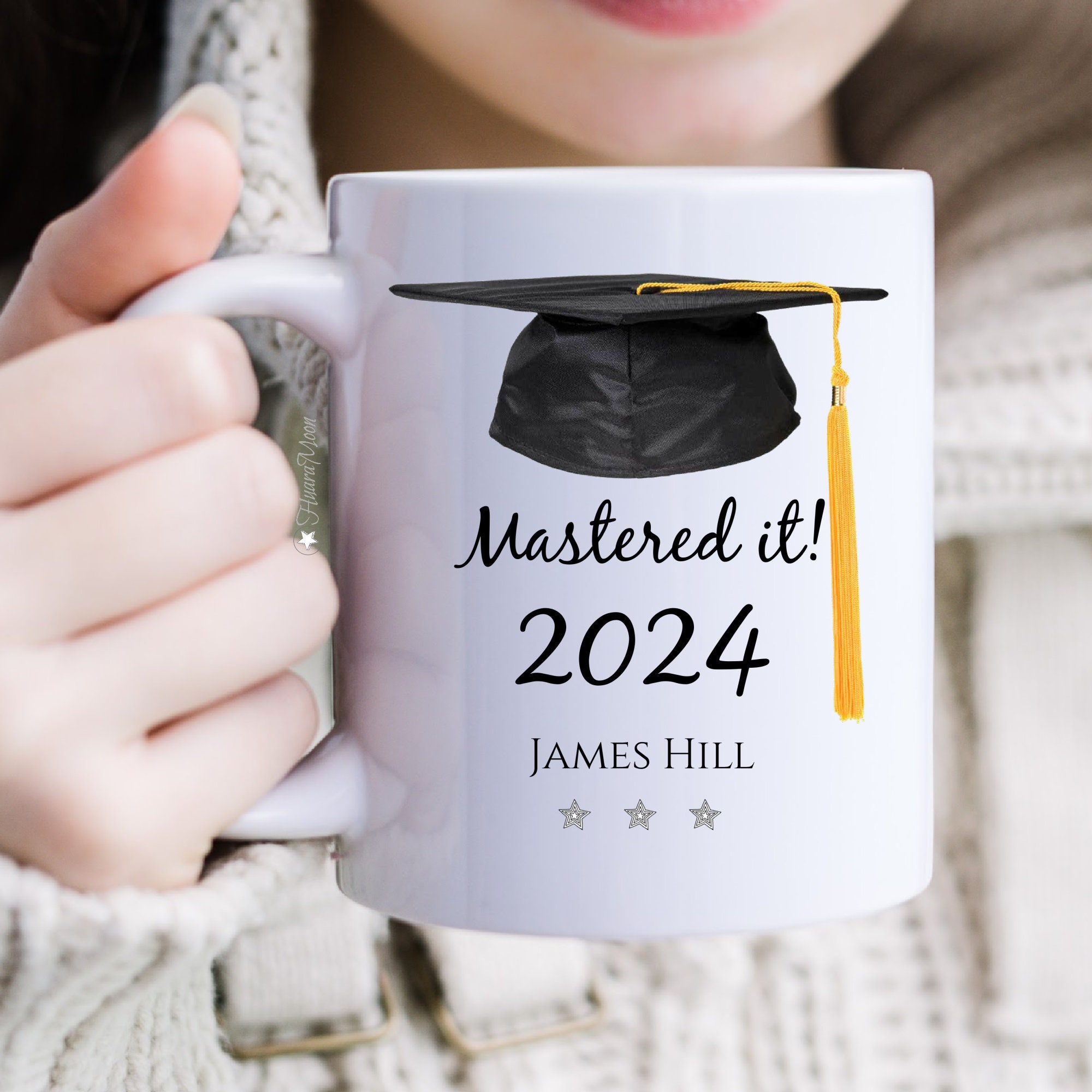 Mastered It Graduation Mug, Personalized Master Degree Mug, Custom ...