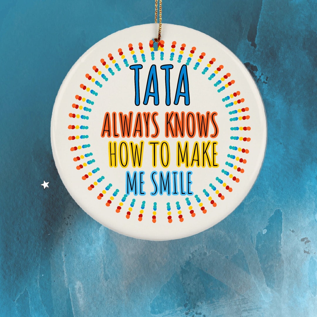 Funny Tata Ornament, Best Tata Ornament, Funny Tata Gift, Best Tata ...