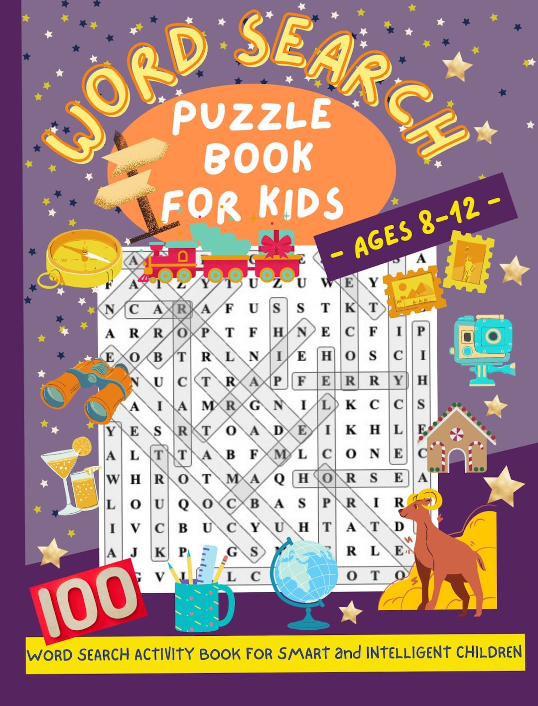 Word Search Puzzle Book for Kids Ages 8-12 - Etsy