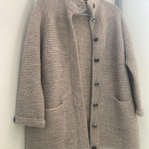Oversized Garter Stitch Coat Knitting Pattern: Raglan Cardigan (PDF ...