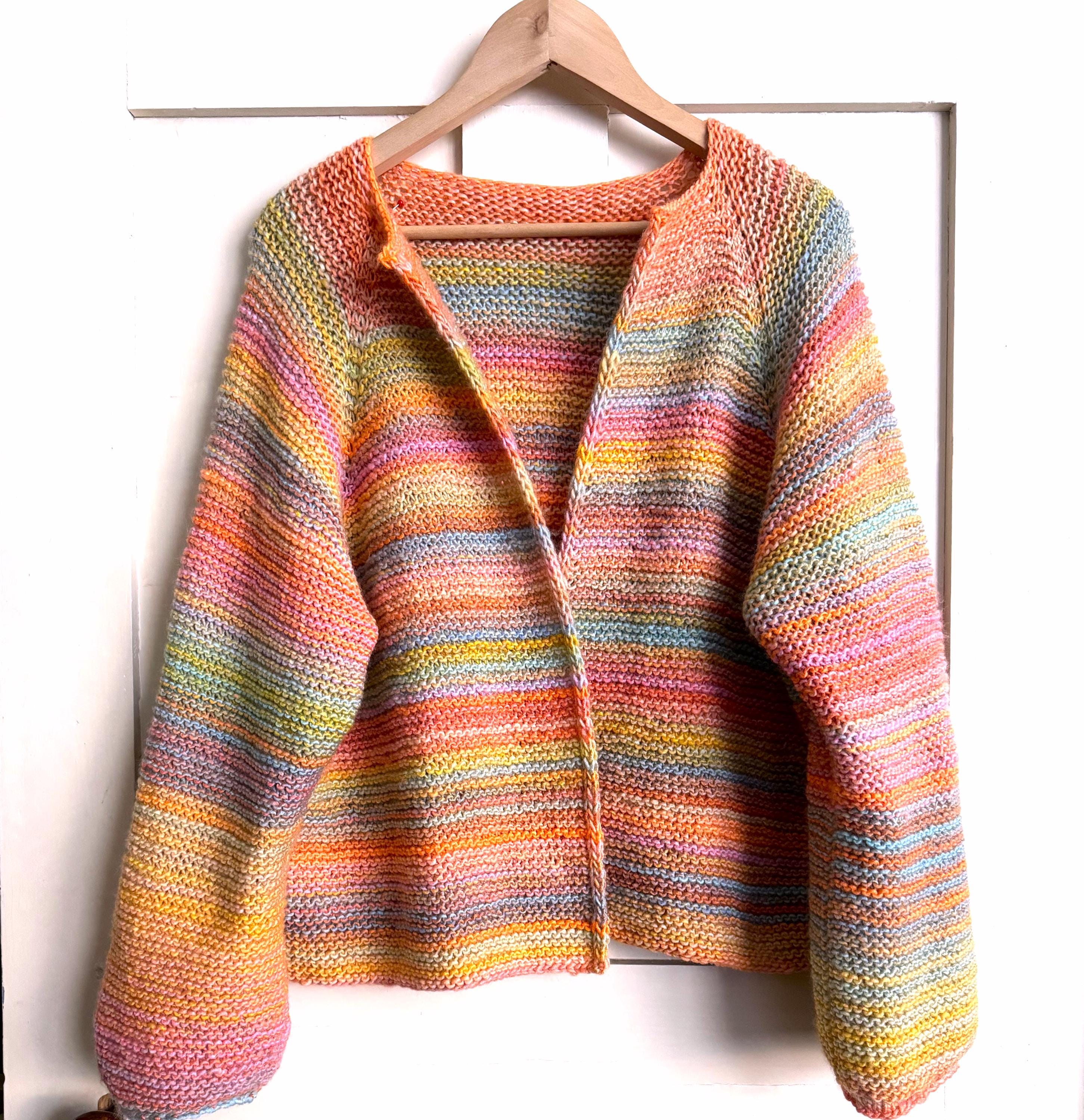 Aran Knit Cardigan Pattern: Seamless Raglan, Beginner Friendly (PDF ...