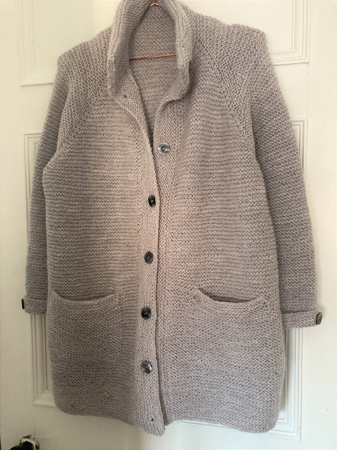 Oversized Garter Stitch Coat Knitting Pattern: Raglan Cardigan (PDF ...